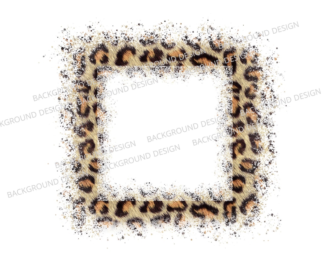 Distressed Leopard Frame Png, Leopard Background, Logo Background ...