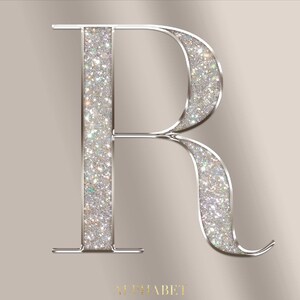 Gold Diamond Alphabet PNG Clip Art, Gold Chrome Alphabet, Glitter ...