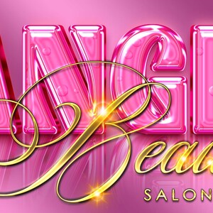 Glitter Pink and Gold Logo, Premade Logo Design, Lash Logo, Bling Logo ...