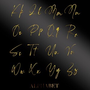 Gold Chrome Alphabet Clipart, Gold Alphabet PNG, Metallic Letters ...