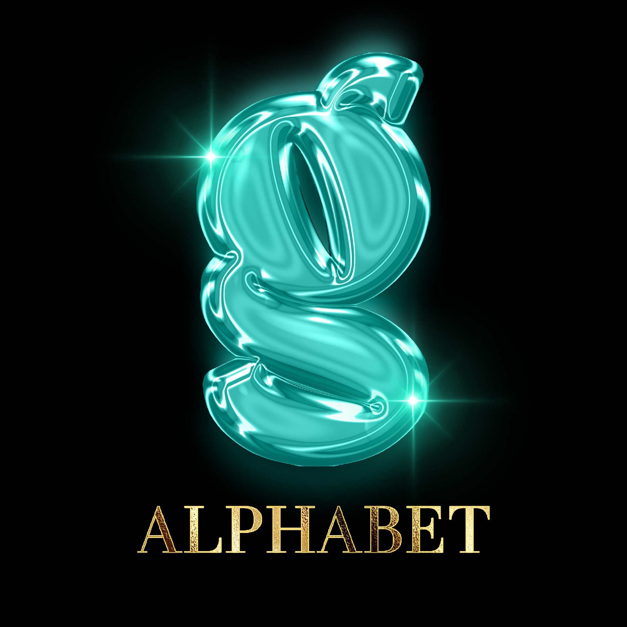 Turquoise Alphabet Png Clip Art, Blue Foil Alphabet Png, Glitter Chrome ...