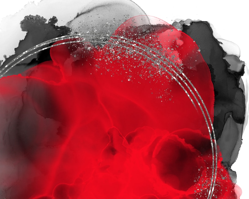 Red Logo Background Png Red Brush Stroke Png Red Silver - Etsy