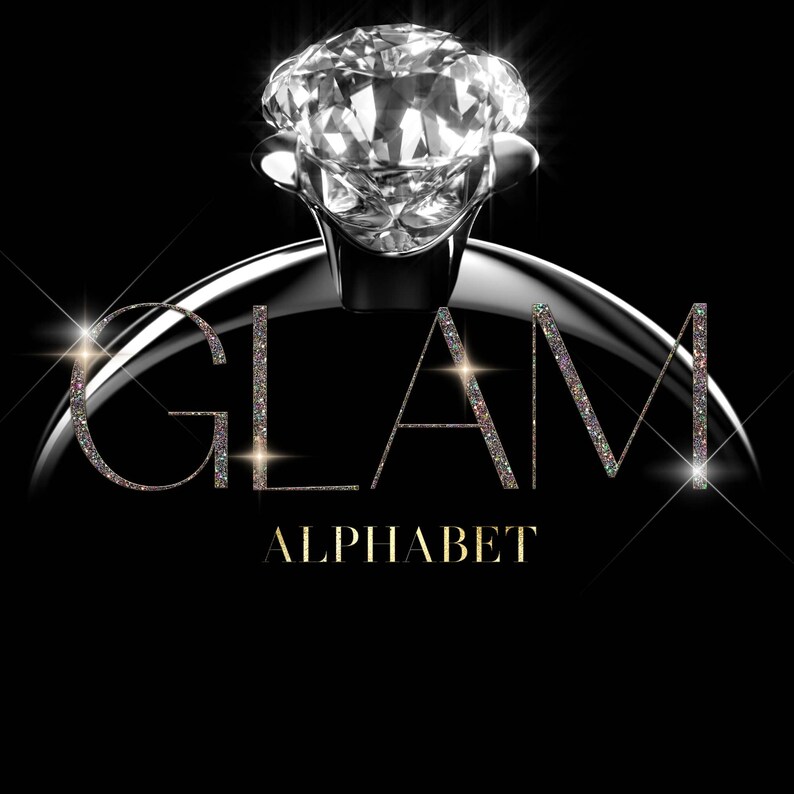 Glitter Alphabet PNG Clipart, Diamond Alphabet PNG, Glam Letters ...