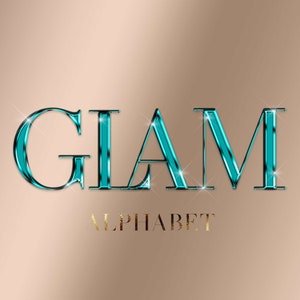 Teal Chrome Alphabet PNG Clip Art, Blue Chrome Letters Png, Glitter ...