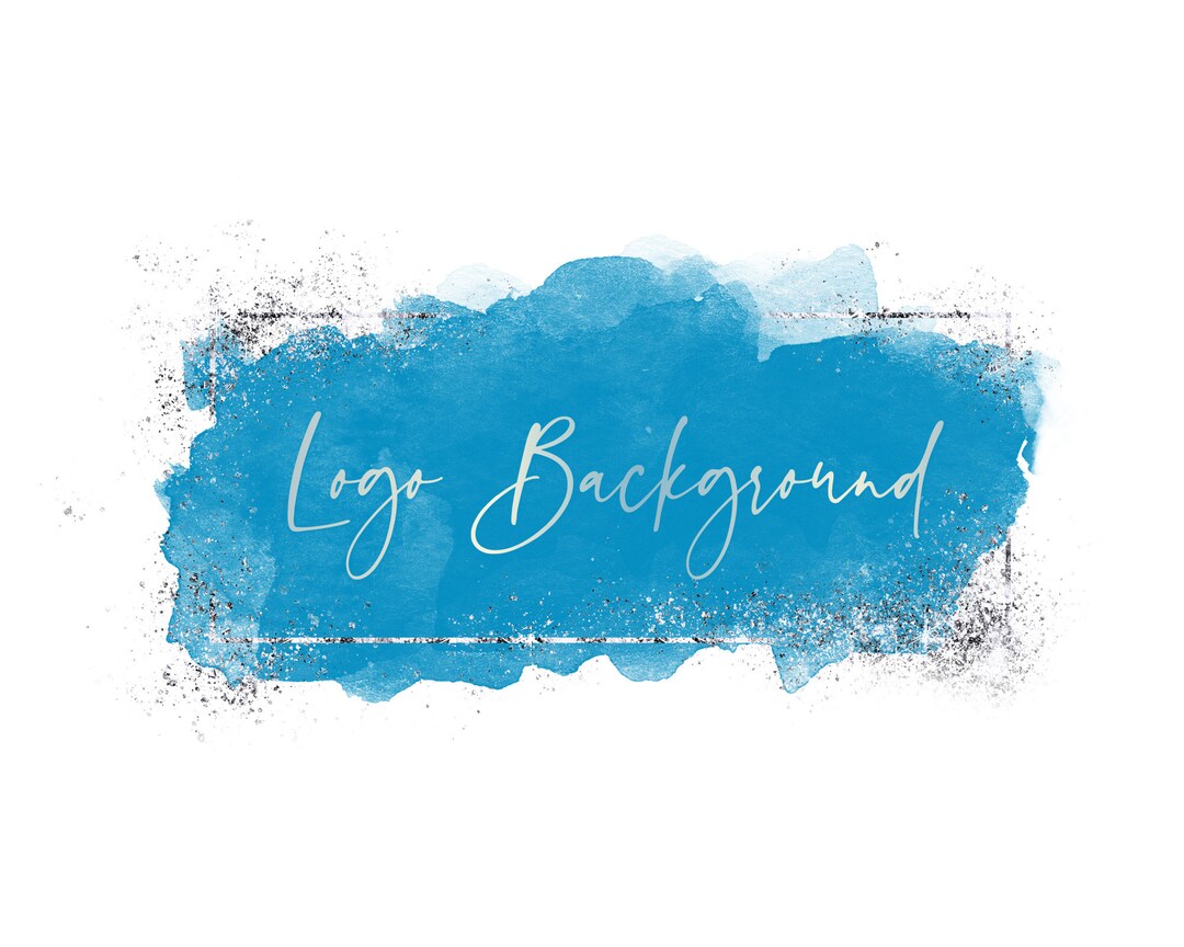 Logo Background Png, Blue Brush Stroke Png, Glitter Blue Frame ...
