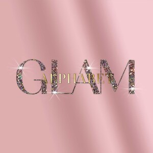 Glitter Pink Alphabet Clipart, Diamond Alphabet PNG, Glam Alphabet Png ...