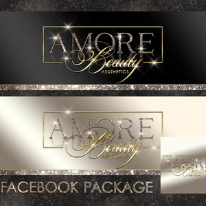 Glitter Gold Logo, Premade Logo Design, Salon Logo, Sparkle Logo, Nail ...