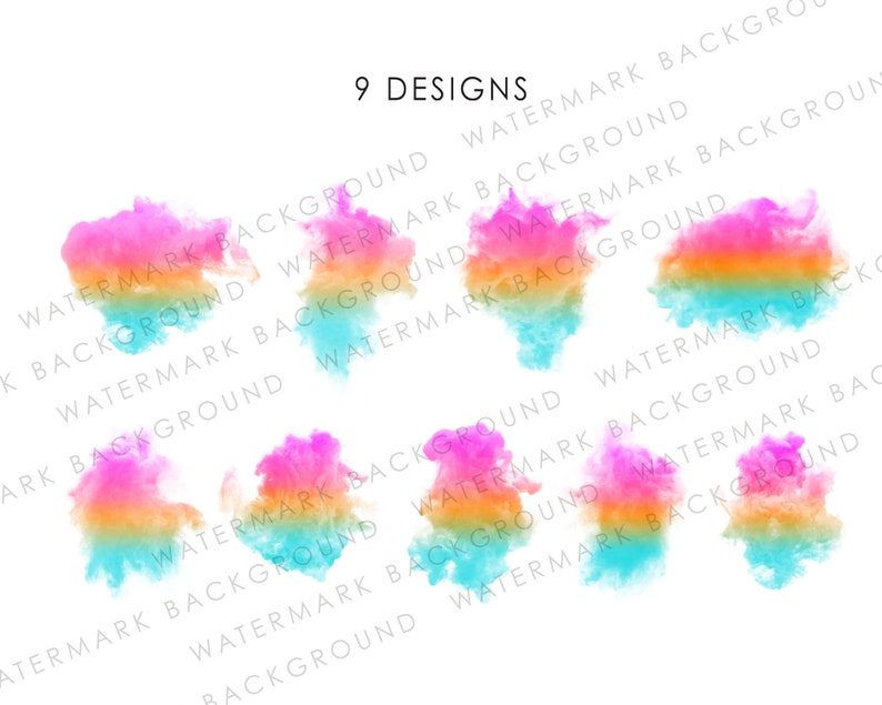 Smoke Overlays Rainbow Smoke Png Logo Background Png Pink - Etsy