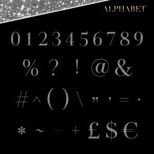 Glitter Silver Alphabet PNG Clip Art, Silver Chrome Letters, Glam ...