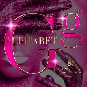 Hot Pink Chrome Alphabet PNG Clip Art, Hot Pink Letters, Chrome Letters ...