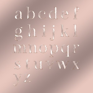 Pink and Gold Alphabet PNG, Metallic Letters, Chrome Alphabet, Luxury ...