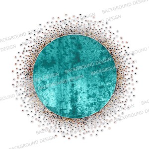 Rustic Blue Circle Png, Logo Background, Gold and Turquoise Frame Png ...