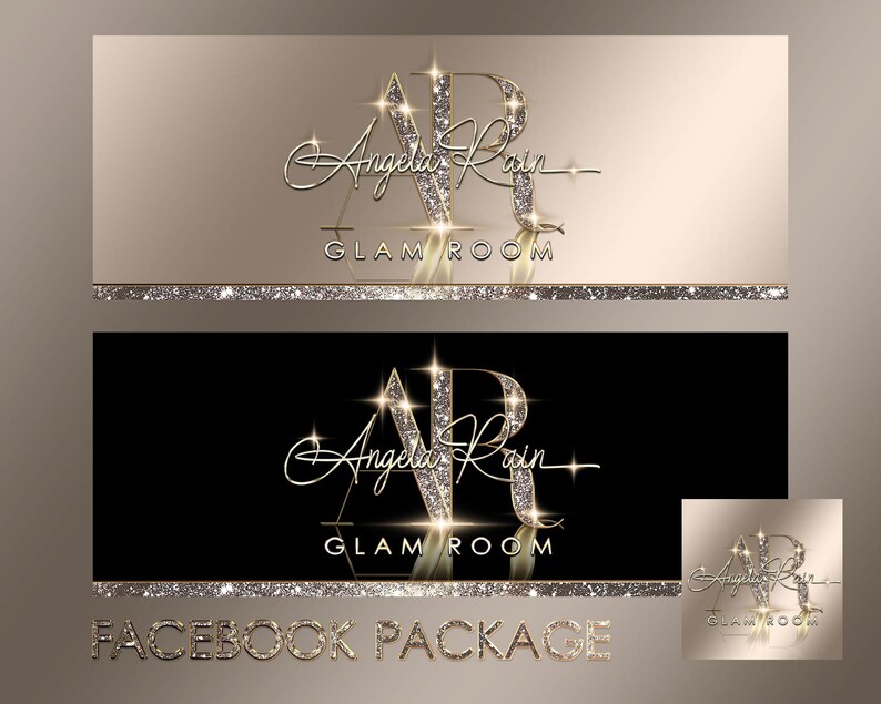 Beauty Logo, Premade Logo, Glitter Logo, Glam Logo, Lux Logo, Sparkle ...