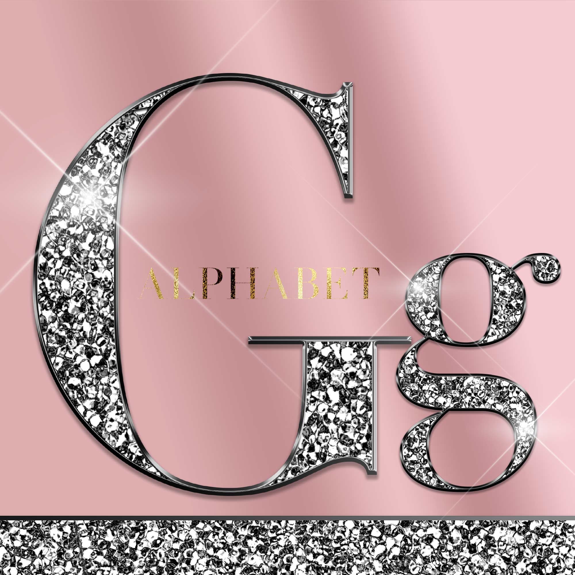 Silver Chunky Glitter Alphabet Clip Art, Silver Letters, Silver ...