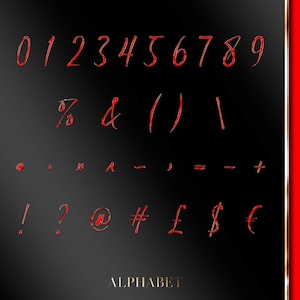 Red Chrome Alphabet Clipart, Red Alphabet PNG, Metallic Letters, Script ...