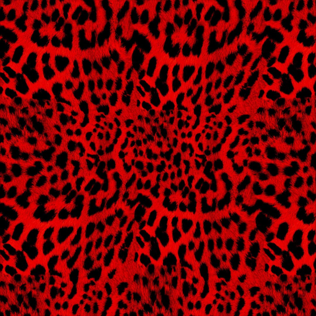 Realistic Red Leopard Cheetah Digital Paper Background, INSTANT ...