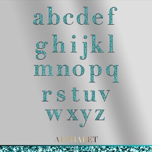 Mint Glitter Alphabet Png, Chunky Green Alphabet Clip Art, Sparkle ...