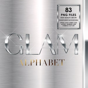 Silver Chrome Alphabet PNG Clip Art, Silver Letters Png, Glam Alphabet ...