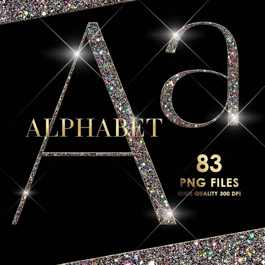 Glitter Alphabet PNG Clipart, Diamond Alphabet PNG, Glam Letters ...