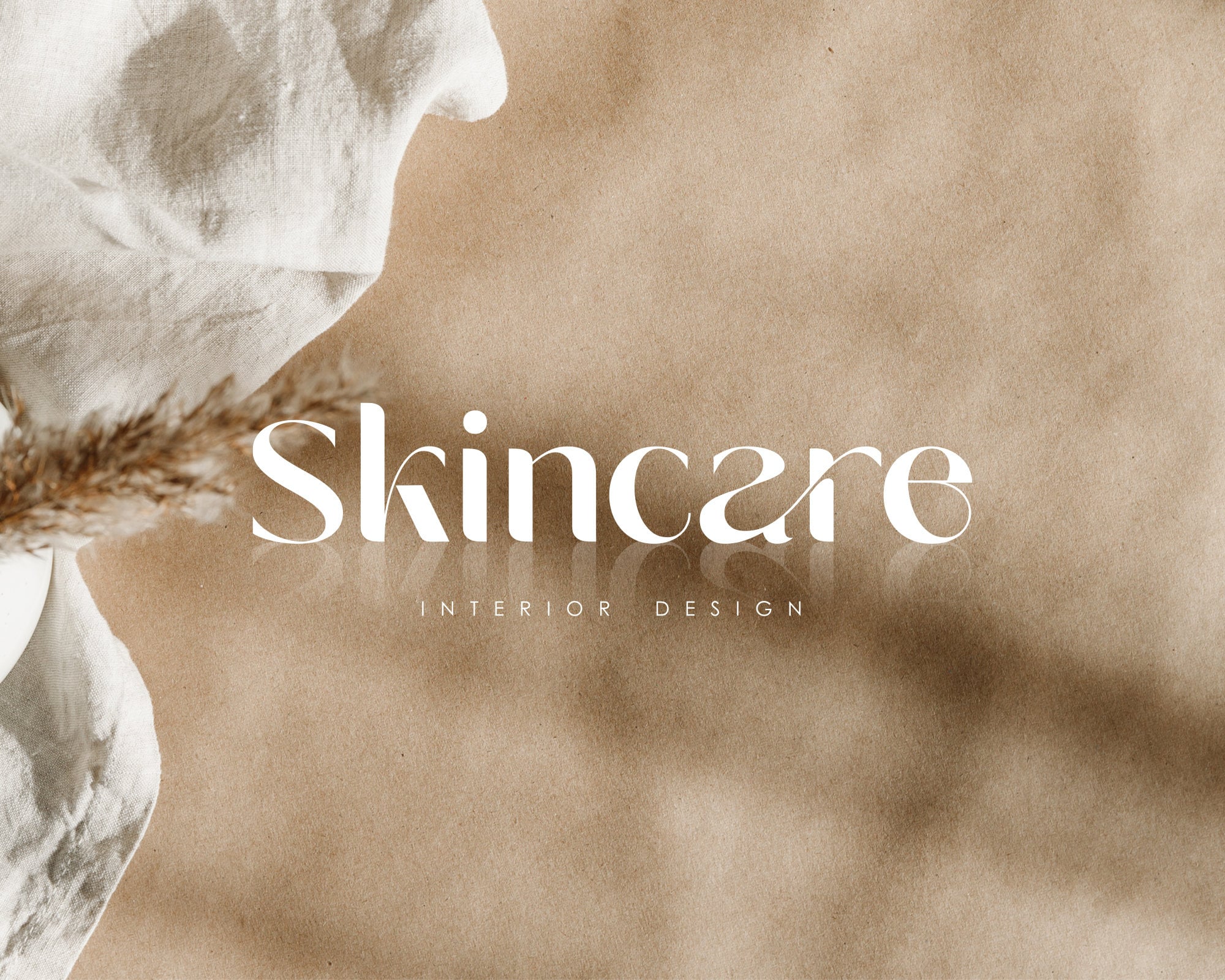 Skin Care Logo, Text Logo, Premade Logo Design, Interior Design Logo ...