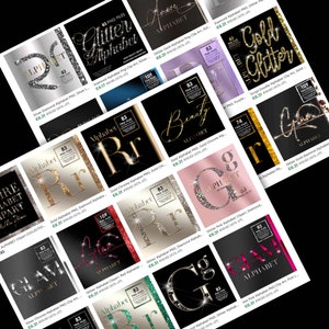 ENTIRE ALPHABET Clipart COLLECTION All Past and Future Letters Designs ...