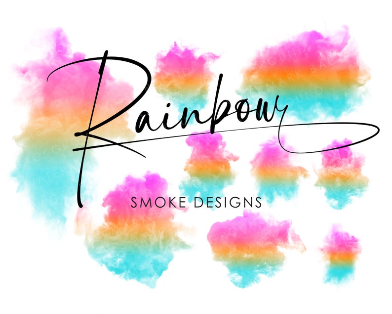 Smoke Overlays Rainbow Smoke Png Logo Background Png Pink - Etsy
