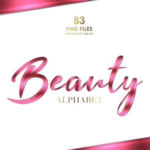 Pink Alphabet Png Clip Art, Script Alphabet PNG, Glitter Pink Letters ...