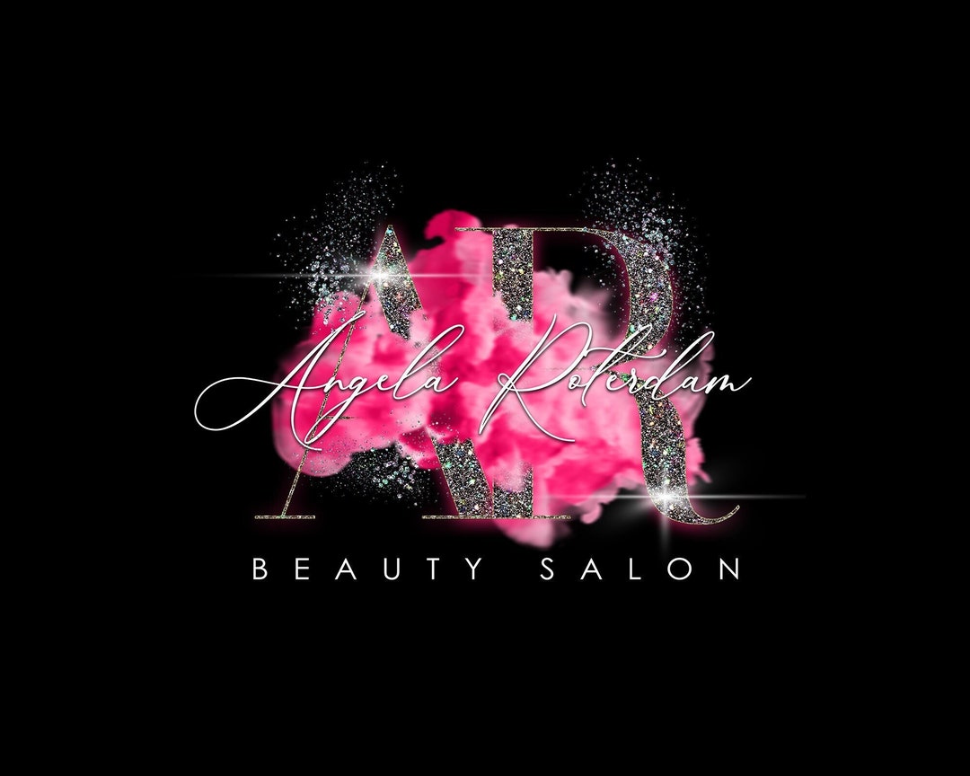 Pink Beauty Logo, Premade Logo Design, Glitter Sparkle Logo, Boutique ...
