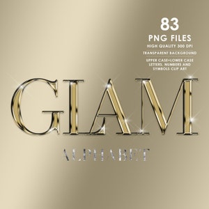 Gold Chrome Alphabet PNG Clip Art, Gold Chrome Letters Png, Glitter ...