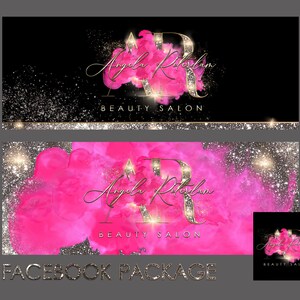 Pink Neon Logo, Brow Logo, Hair Logo, Pink Watercolor Logo, Pink Smoke ...