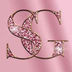 Pink Chunky Glitter Alphabet Clip Art, Rose Gold Letters, Pink Alphabet ...