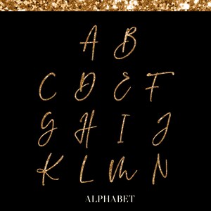 Glitter Gold Alphabet Png Clipart, Diamond Letters PNG, High Shine ...