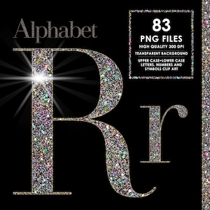 Diamond Alphabet PNG, Glam Alphabet Clipart, Diamond Letters, Glitter ...