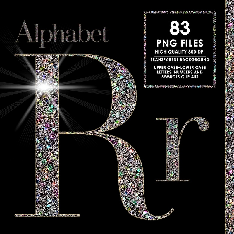 Glitter Letters - Etsy