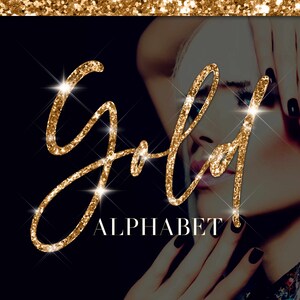 Glitter Gold Alphabet Png Clipart, Diamond Letters PNG, High Shine ...