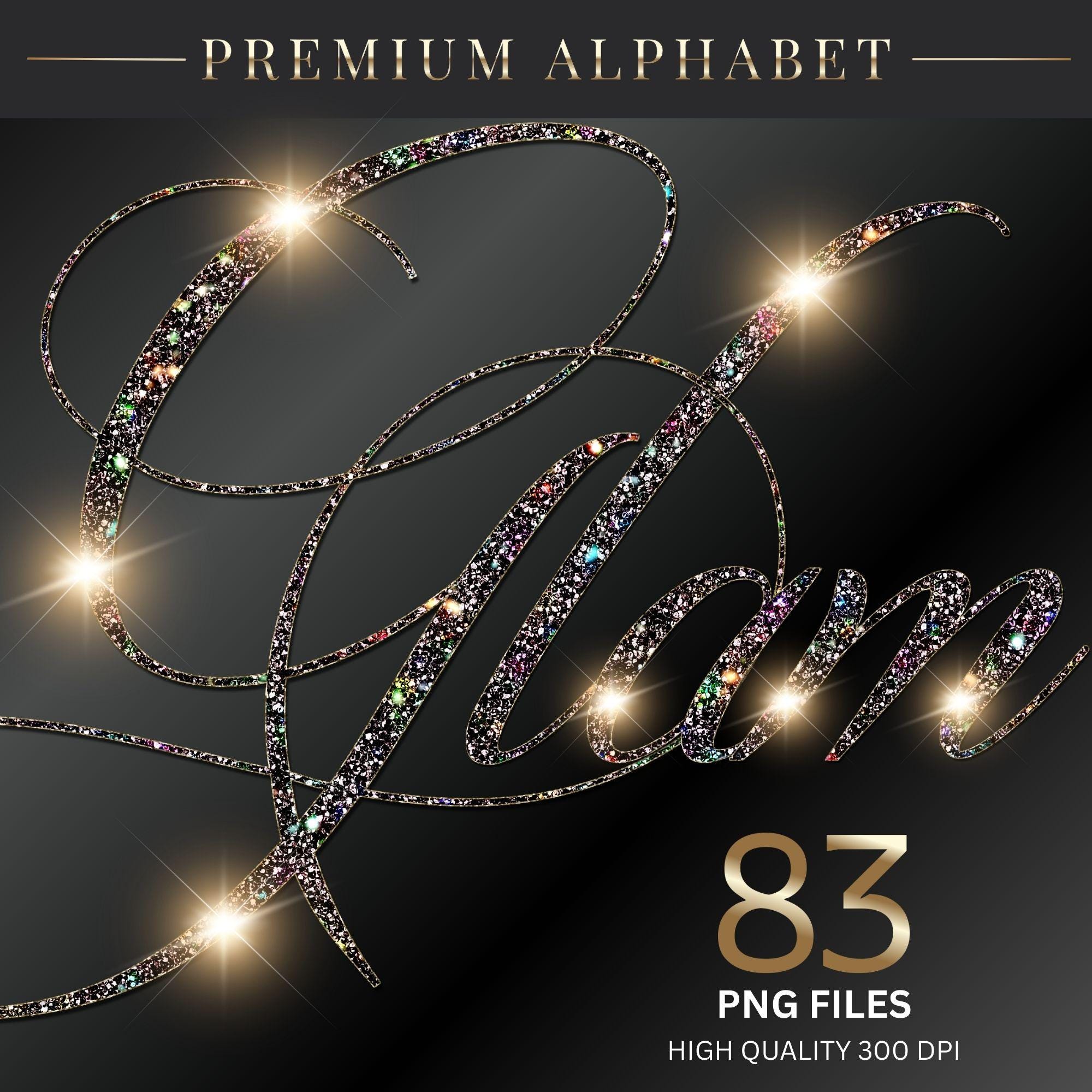 Diamond Letters PNG Clipart, Sparkle Alphabet Clipart, Glitter Chrome ...