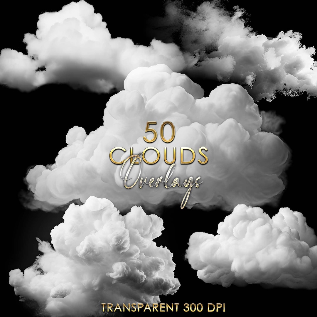 50 Clouds Overlay PNG , Digital Clouds, Clouds Photoshop, Photography ...