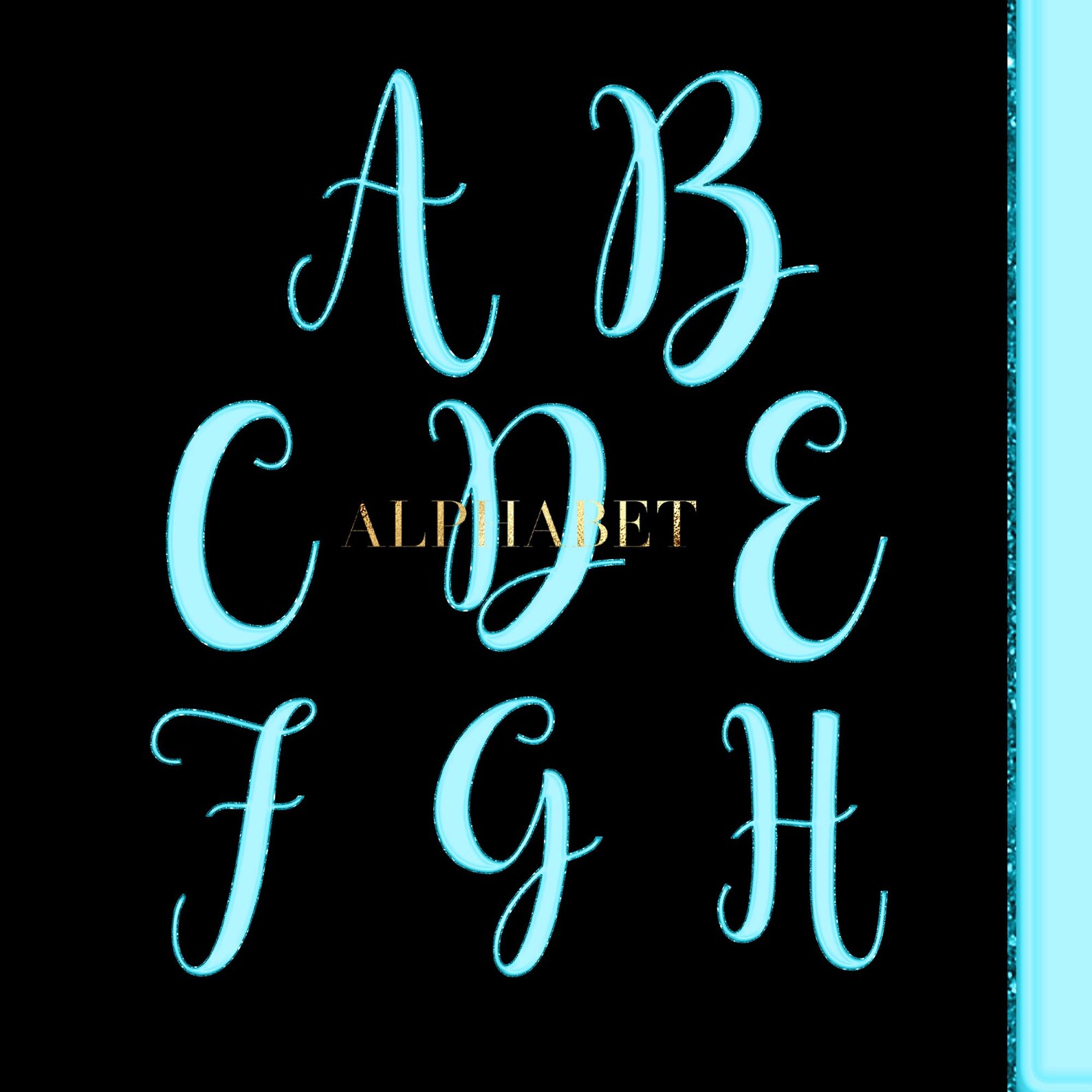 Glitter Blue Alphabet PNG Clip Art, Glitter Letters, Blue Letters Png ...