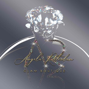 Glam Logo, Premade Logo Design, Beauty Logo, Sparkle Logo, Diamond ...