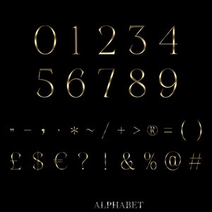 Gold Foil Alphabet Png, Gold Chrome Alphabet Clipart, Gold Alphabet PNG ...