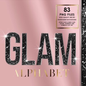 Diamond Alphabet PNG, Black Glitter Alphabet PNG, Glam Letters Clipart ...
