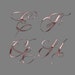 Chrome Cursive Alphabet Clipart, Rose Gold Alphabet PNG, Glitter, Foil ...