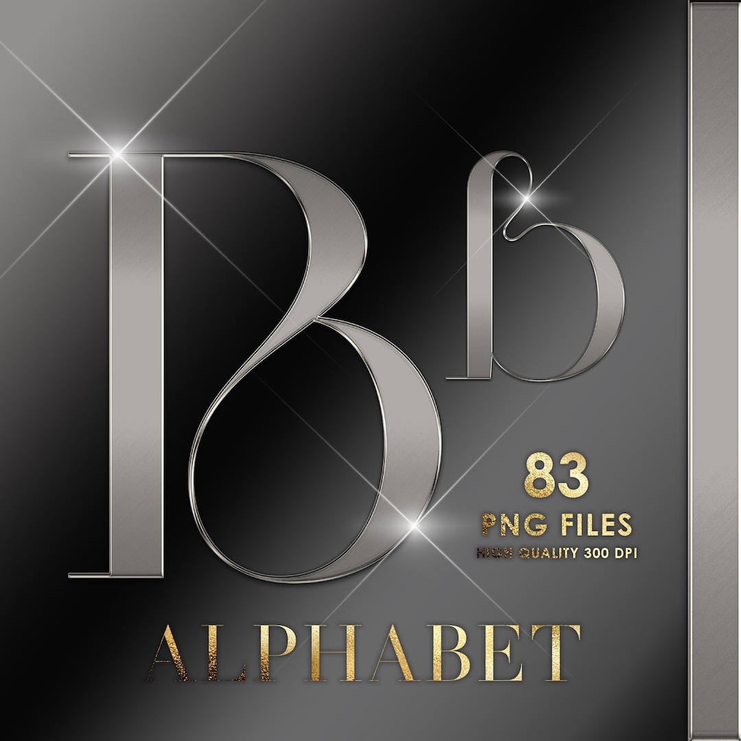 Silver Foil Alphabet PNG Clip Art, Silver Chrome Alphabet, Silver Foil ...