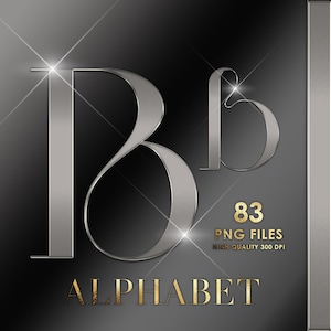 Silver Foil Alphabet PNG Clip Art, Silver Chrome Alphabet, Silver Foil ...