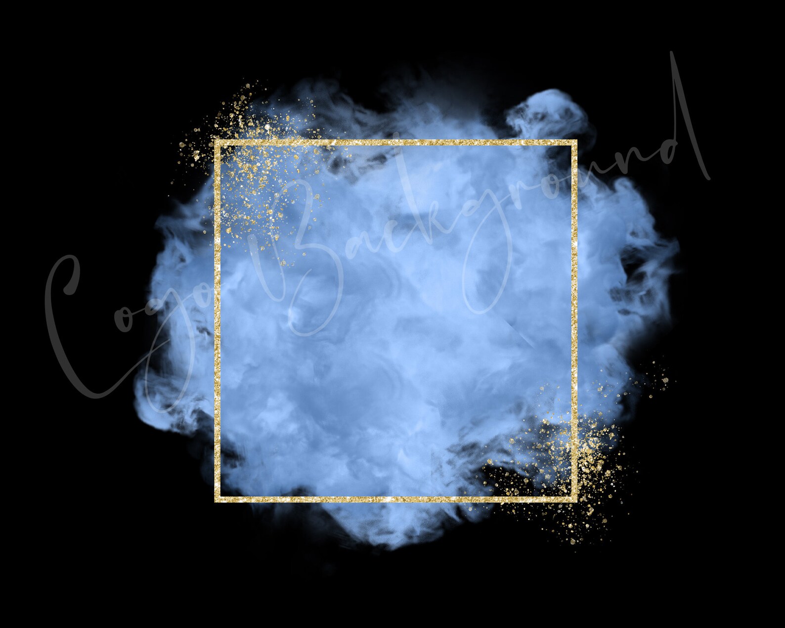 Logo Background Png Blue Brush Stroke Png Glitter Blue - Etsy