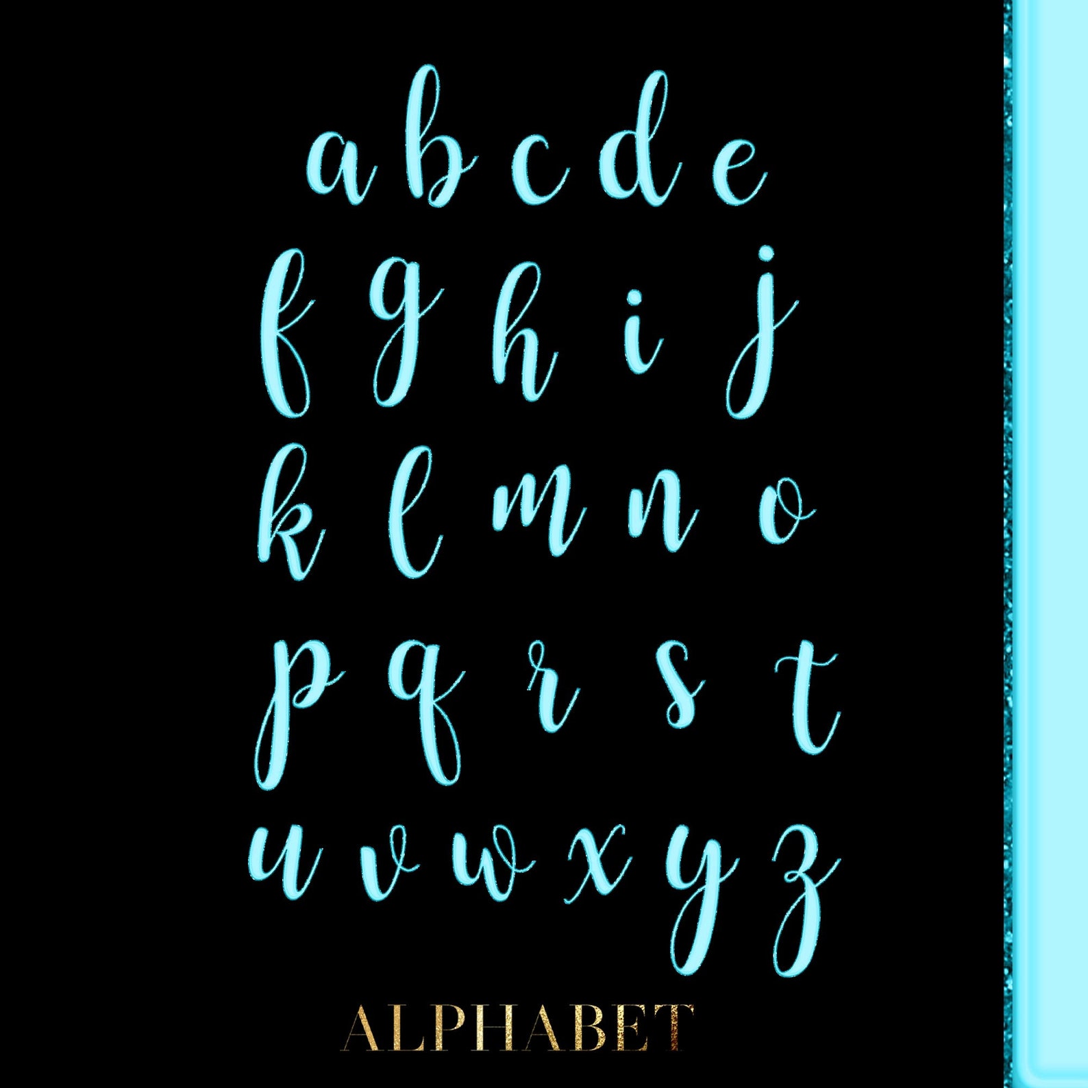 Glitter Blue Alphabet PNG Clip Art, Glitter Letters, Blue Letters Png ...