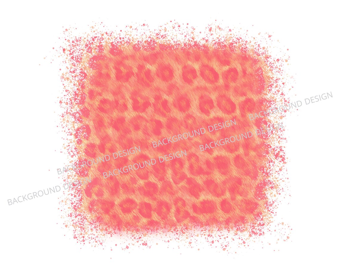 Distressed Leopard Frame Png Pink Leopard Background Pink - Etsy