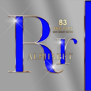 Blue Chrome Alphabet PNG Clipart, Chrome Letters Png, Blue and Gold ...