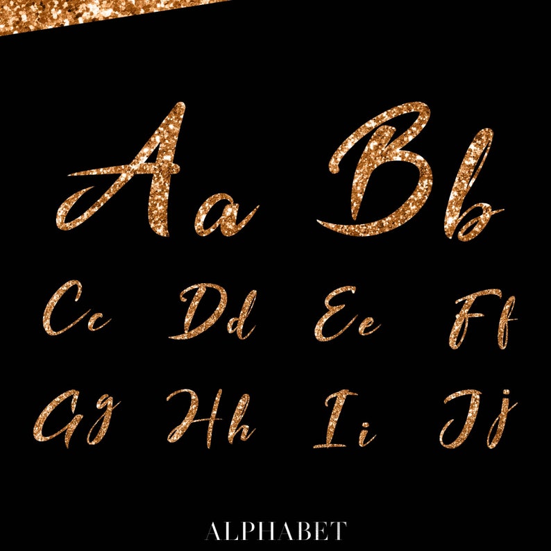 Glitter Gold Alphabet Png Clipart, Gold Chrome Alphabet, Gold Foil ...
