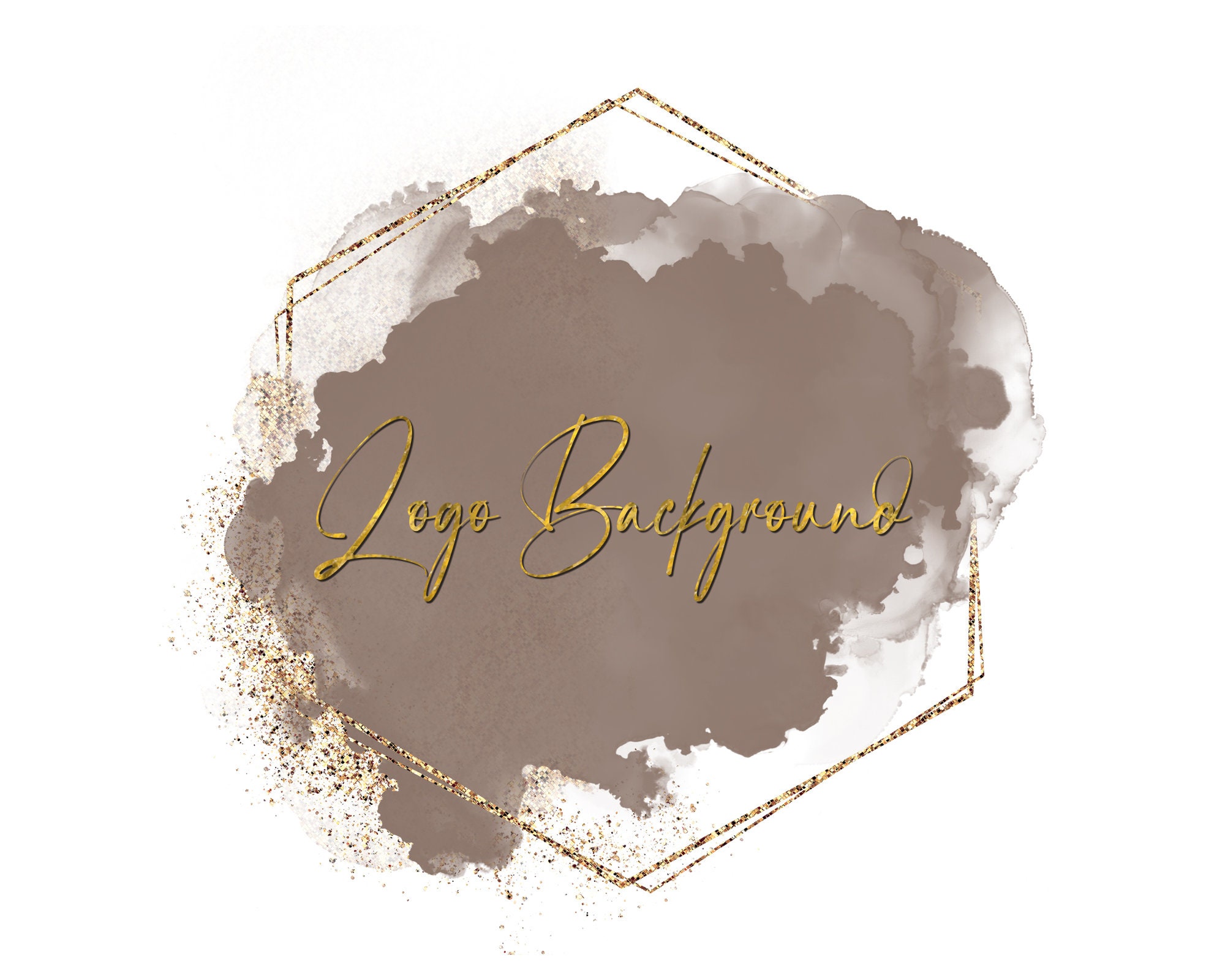 Logo Background Png Brown Brush Stroke Png Glitter Brown - Etsy
